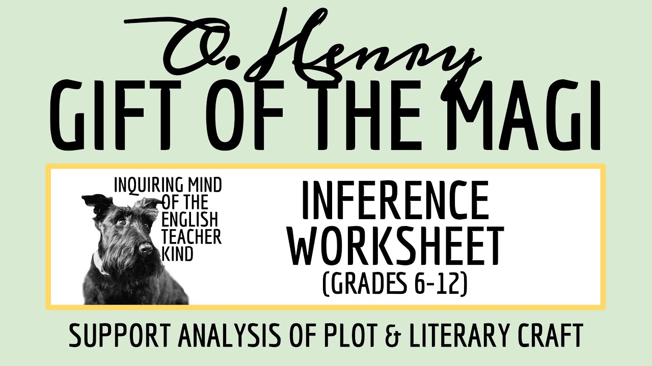 "The Gift of the Magi" by O Henry Close Reading Analysis Worksheet and ...