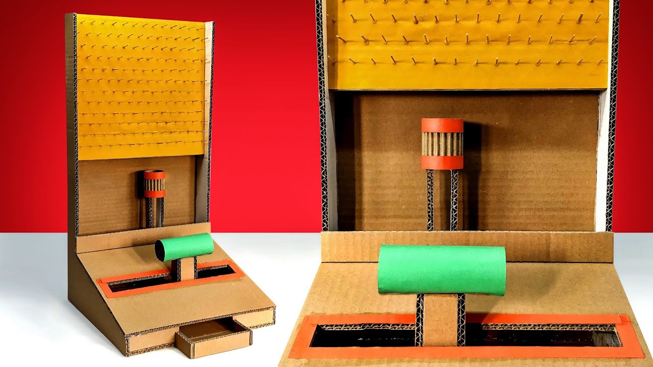 Diy Amazing Marble Desktop Game From Cardboard || Diy At Home - YouTube