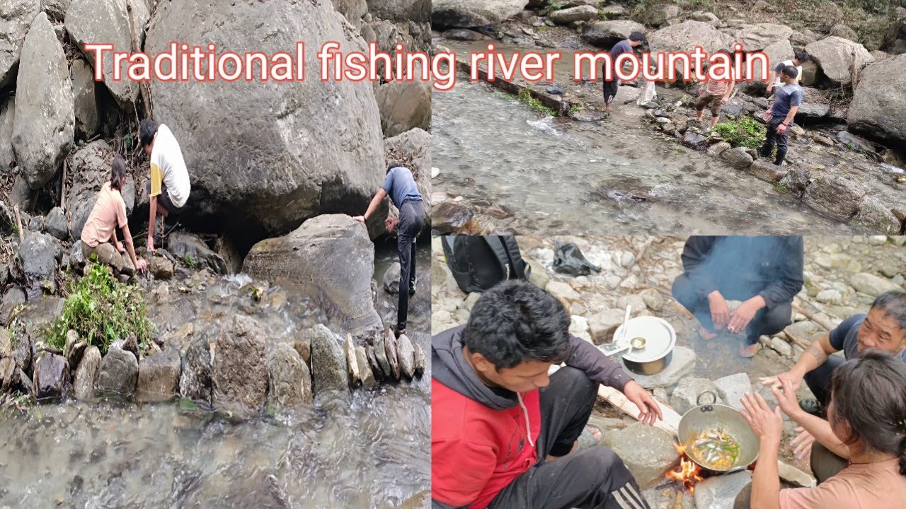 Traditional fishing river of nepal | cooking eating river side - YouTube