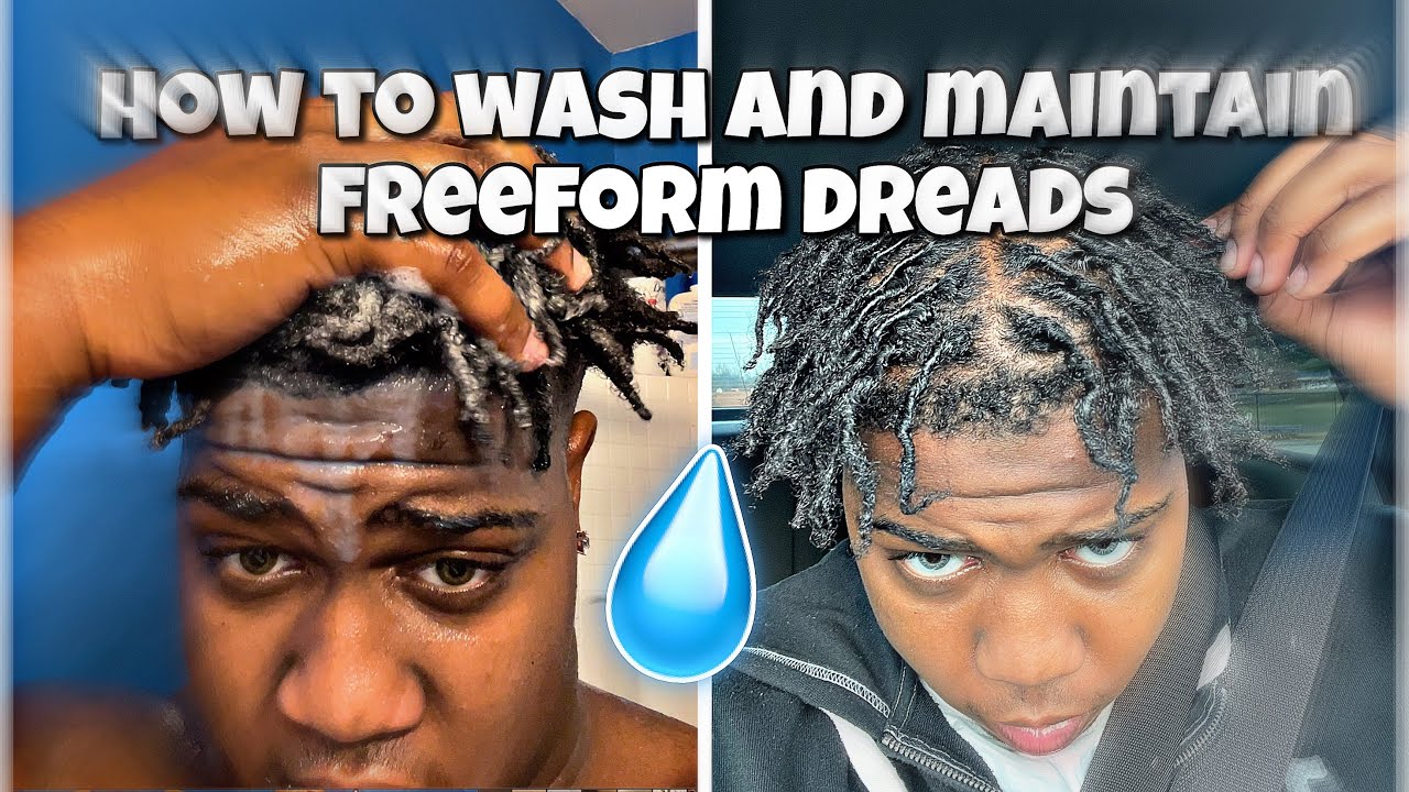 HOW TO WASH AND MAINTAIN FREEFORM DREADS (Starter Locs) ‼️ - YouTube