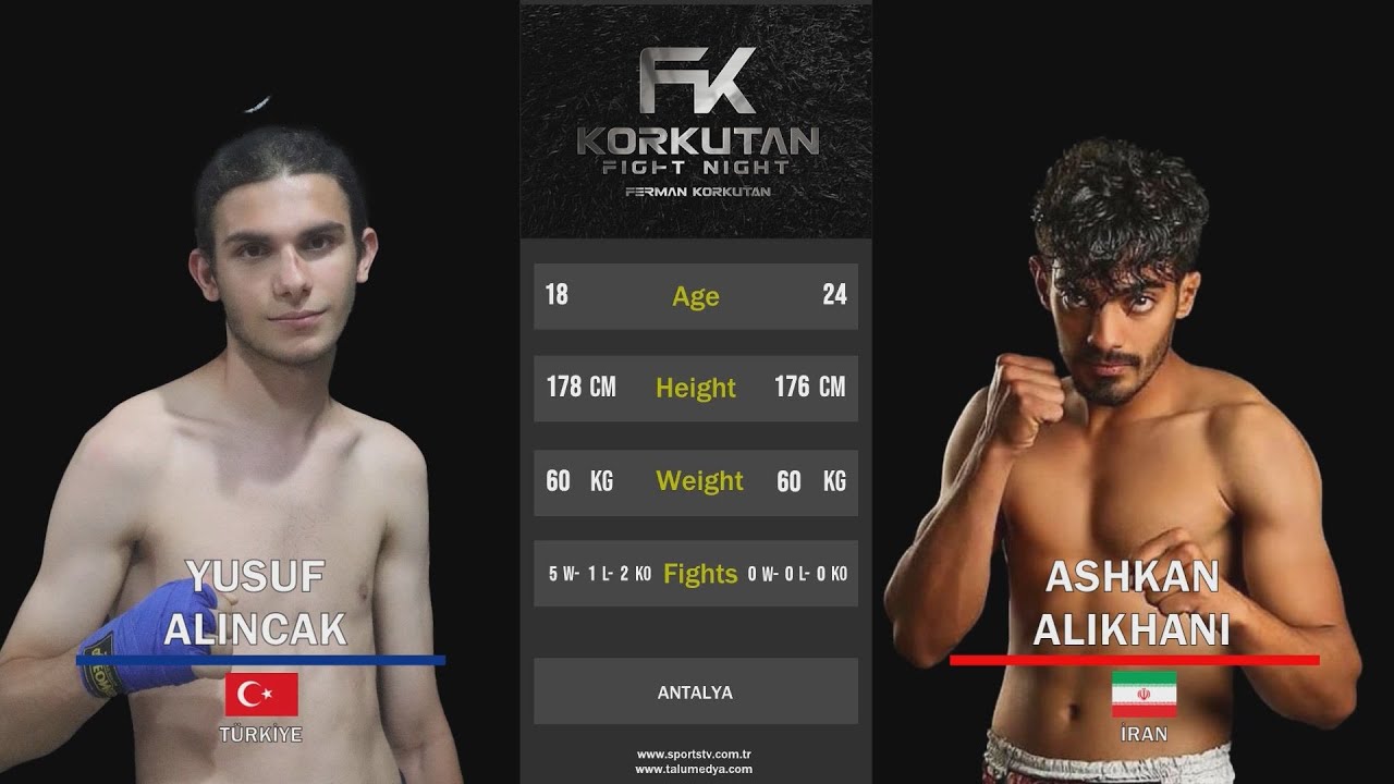 YUSUF ALINCAK vs ASHKAN ALİKHANİ | KORKUTAN FIGHT NIGHT GECESİ ...