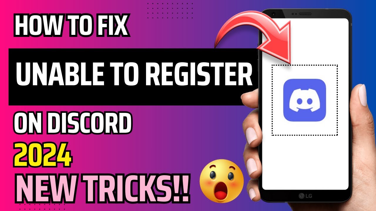 HOW TO FIX UNABLE TO REGISTER ON DISCORD 2024 | NEW TRICKS | QUICK TUTORIAL - YouTube