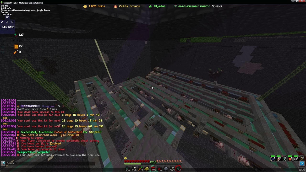 Minecraft MineRaze Boeyams 2024 July 21 Mythiic /dg Hell - YouTube