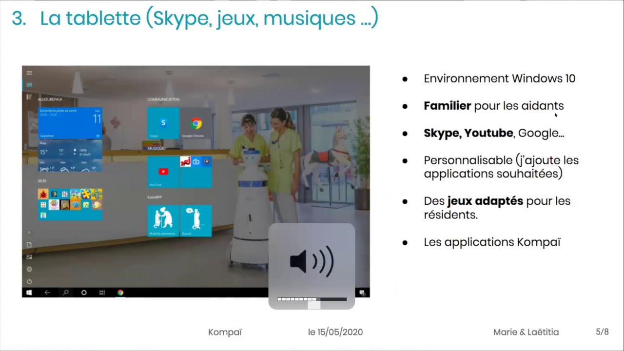 Teaser demonstration robot Kompaï : réservation démo via sales@kompai ...