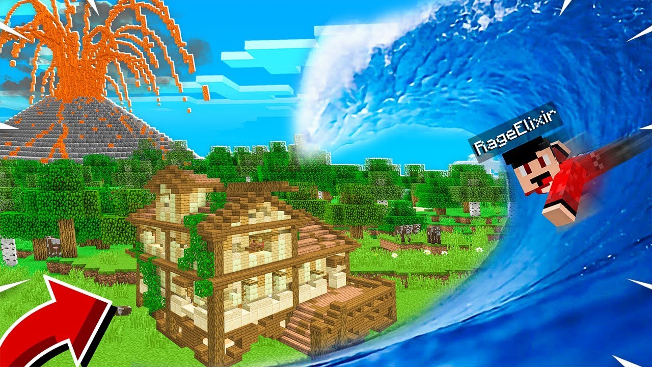 SURVIVE The NATURAL DISASTERS in MINECRAFT! with RageElixir & TimPlayz ...