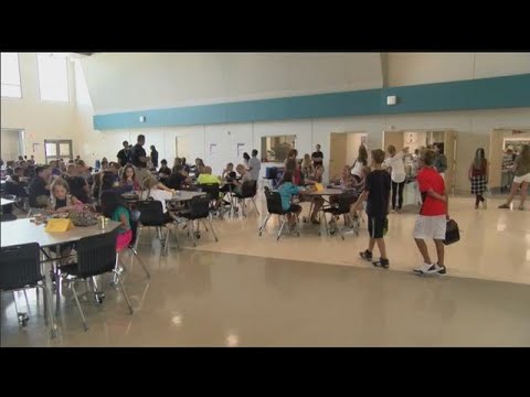 Moore Middle School welcomes its first set of students - YouTube