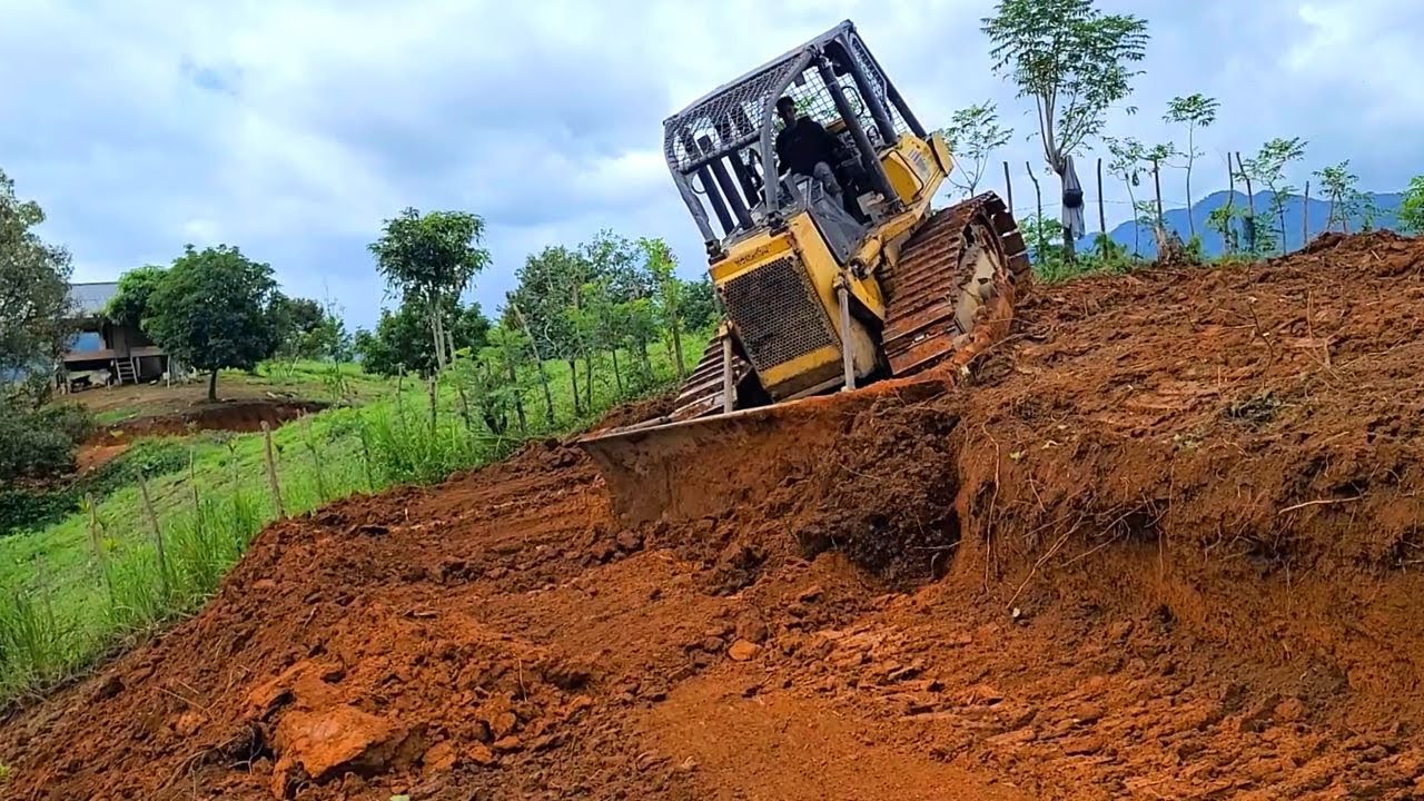 Heavy Equipment Bulldozer Working Road in The Woods - YouTube