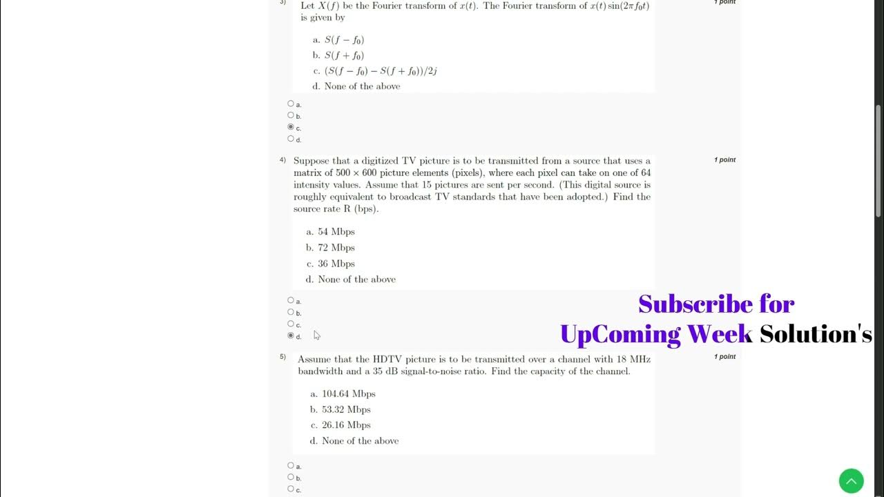 NPTEL Communication Networks Week 0 Assignment Solution January - April 2025 | IIT Kharagpur ...