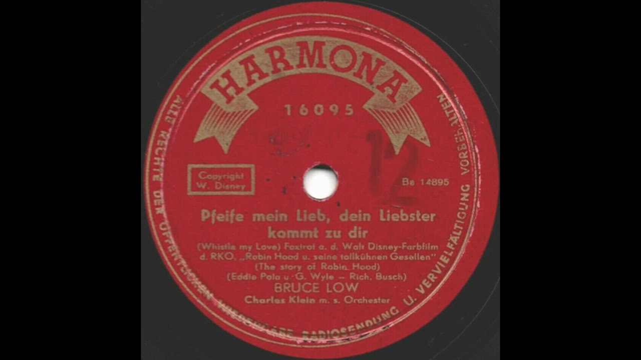 Pfeife mein Lieb, dein Liebster kommt zu dir / Bambino - Bruce Low ...