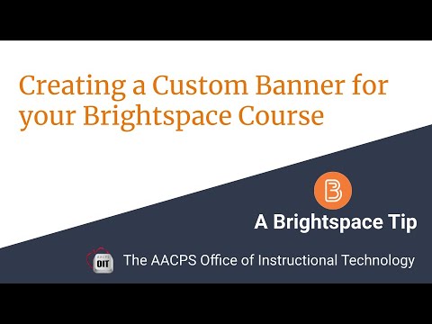 Creating a Custom Banner for Brightspace - YouTube