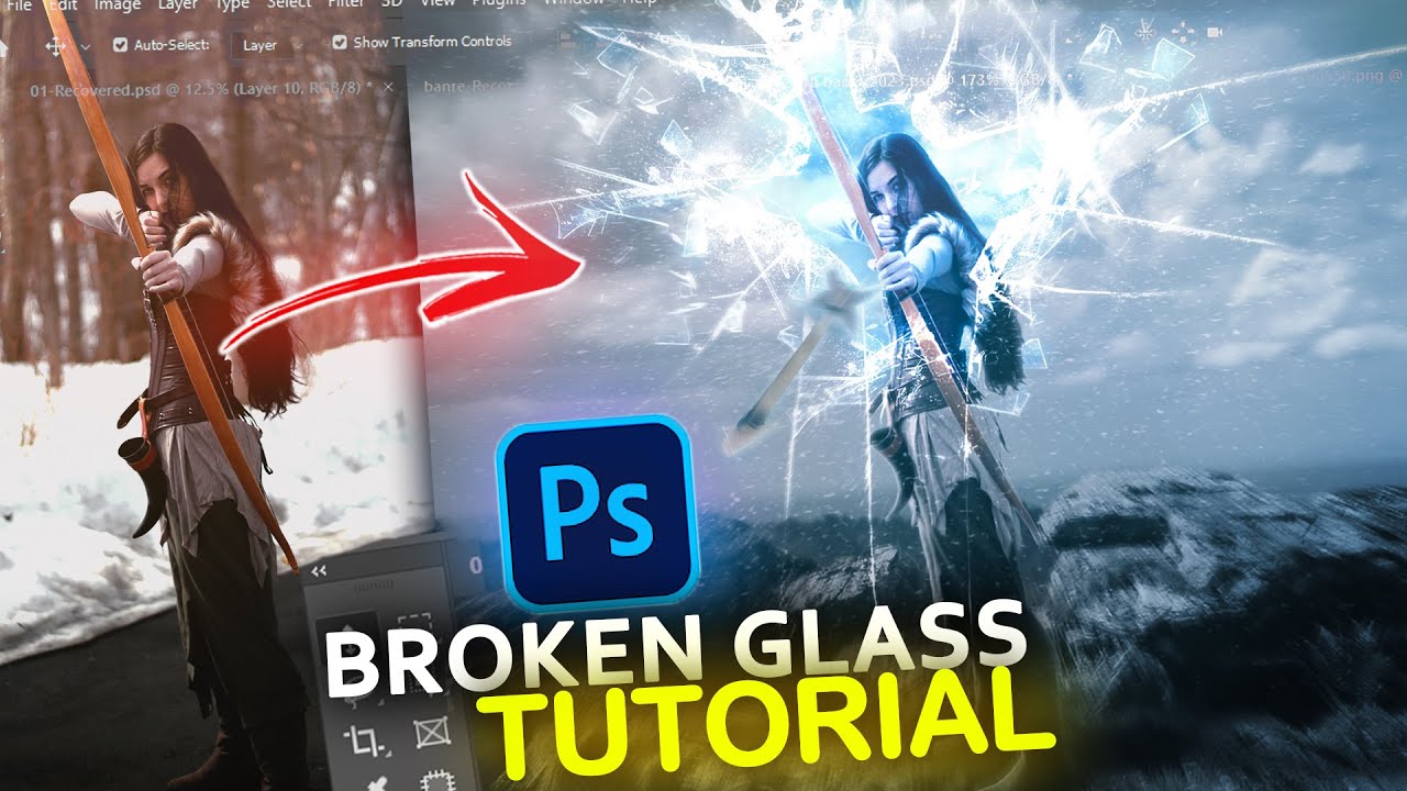 Create your photos like this | Broken Glass Effect - Photoshop ...
