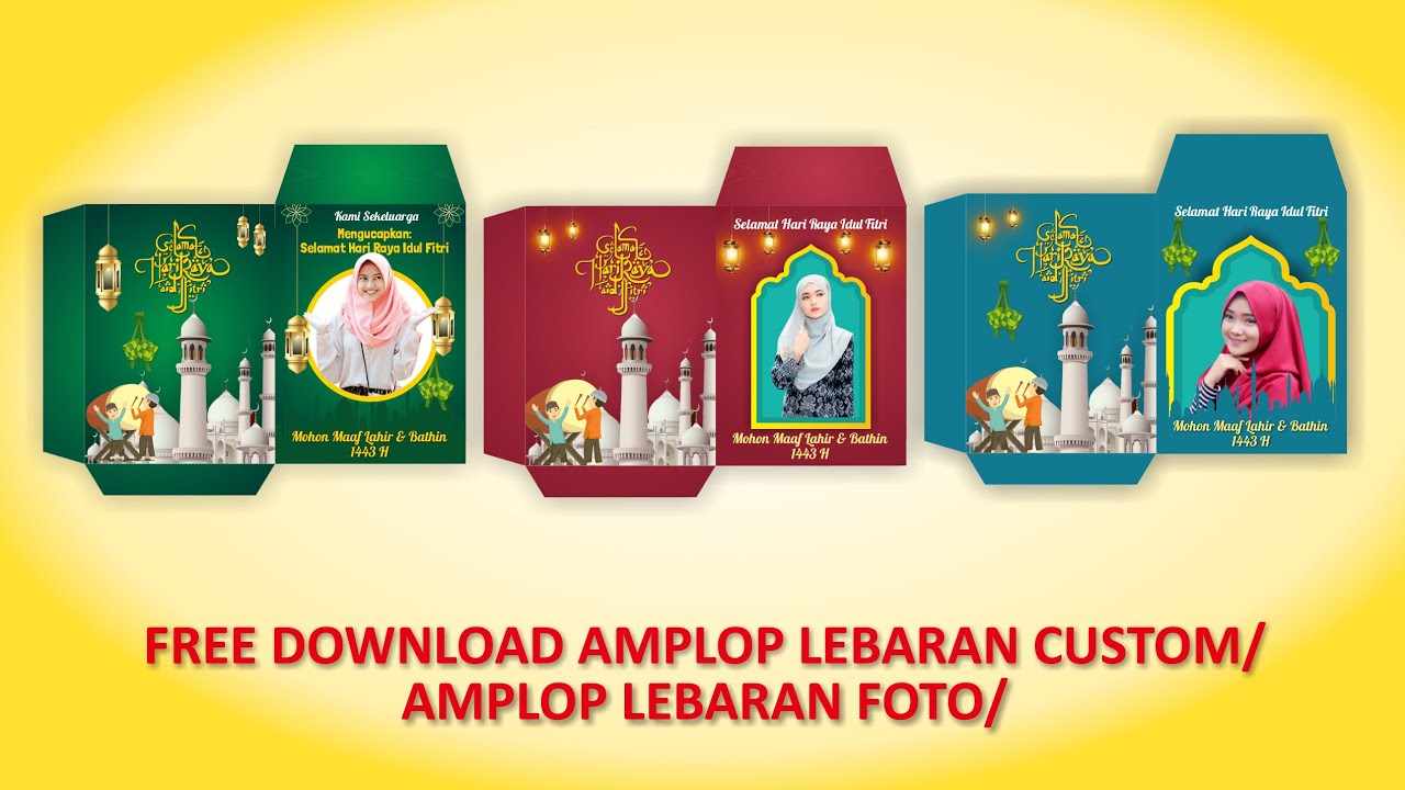 FREE DOWNLOAD AMPLOP LEBARAN CUSTOM /AMPLOP LEBARAN FOTO CORELDRAW ...