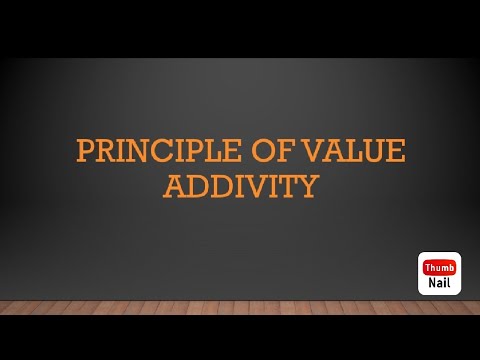 Principle of value additvity - YouTube