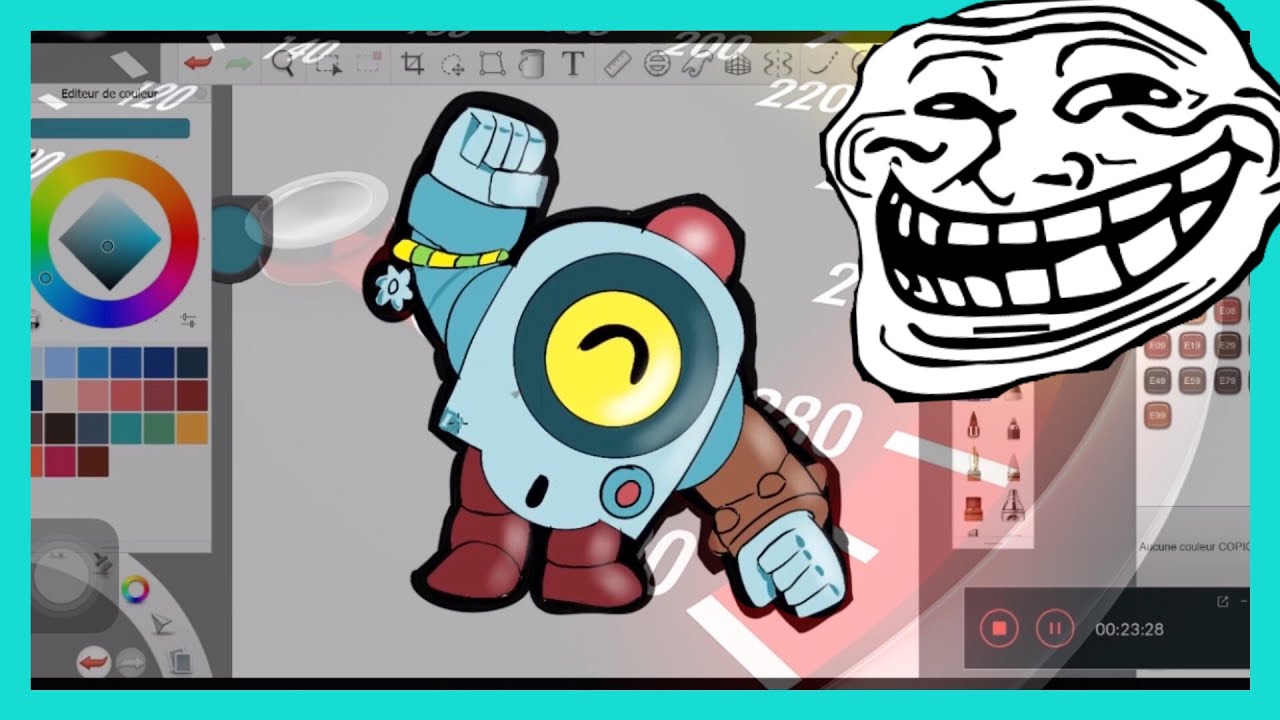 Speed drawing Nani (brawl stars) - YouTube