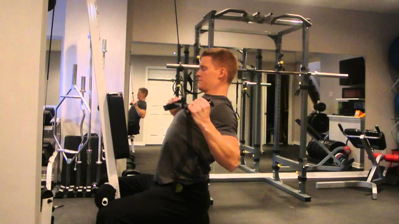 Seated Overhead Pulldown - Wide Neutral Grip - YouTube