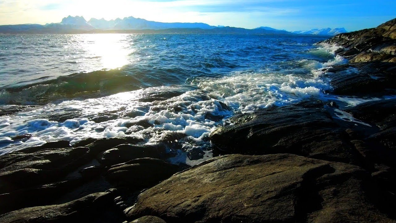 Calming Sound Of Ocean Waves Crashing Against The Shore Youtube