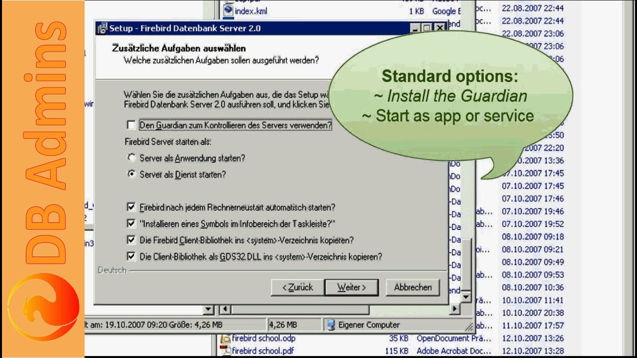 Firebird Training For Db Admins 02 Installing The Firebird Server Youtube