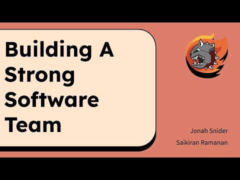 Building a Strong Software Team - 2025 FIRST Mentor Conference - YouTube