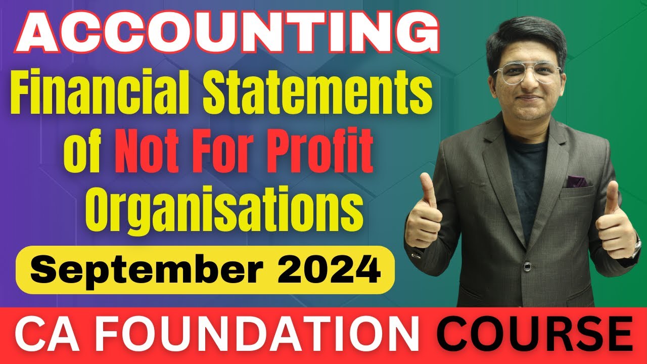 CA Foundation Paper 1 Accounting | Financial Statements of Not For ...