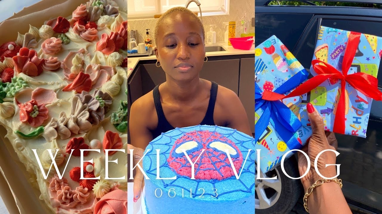 WEEKLY VLOG | Paddle pool party, Spider-Man cake, new nails, food ...