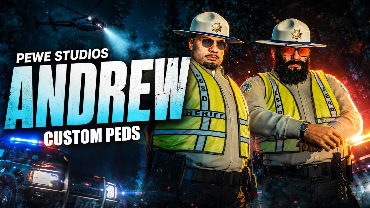 Andrew [ADD ON POLICE CUSTOM PED FIVEM] - Pewe Peds Studios - YouTube