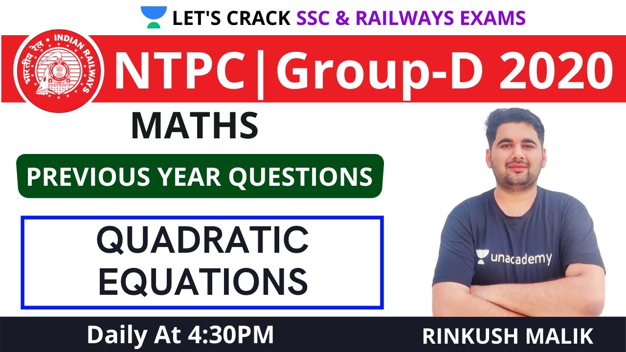 Quadratic Equations | All PYQs with short tricks | Maths | Target NTPC ...