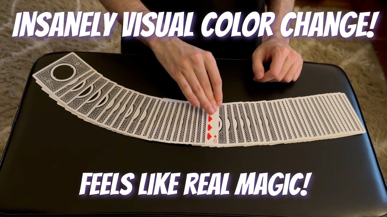THE BEST COLOR CHANGE EVER! VISUAL Card Trick Performance/Tutorial ...