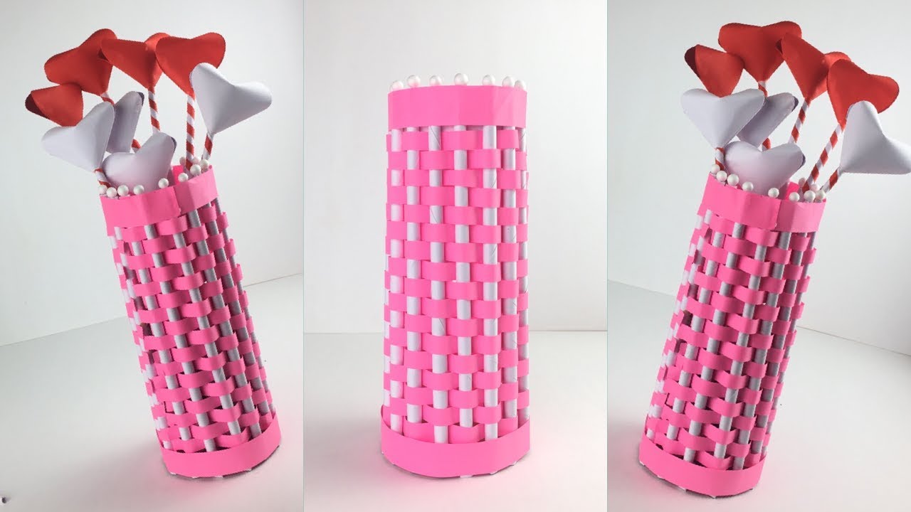 Easy Paper Flower Vase | Paper Flower Vase | Paper Art | Flower Vase ...