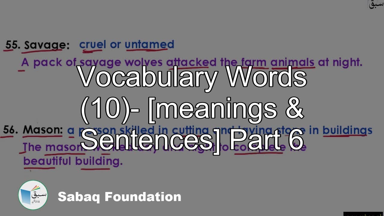 Vocabulary Words 10 meanings Sentences Part 6 English Lecture vocabulary-words-10-meanings-sentences-part-6-english-lecture