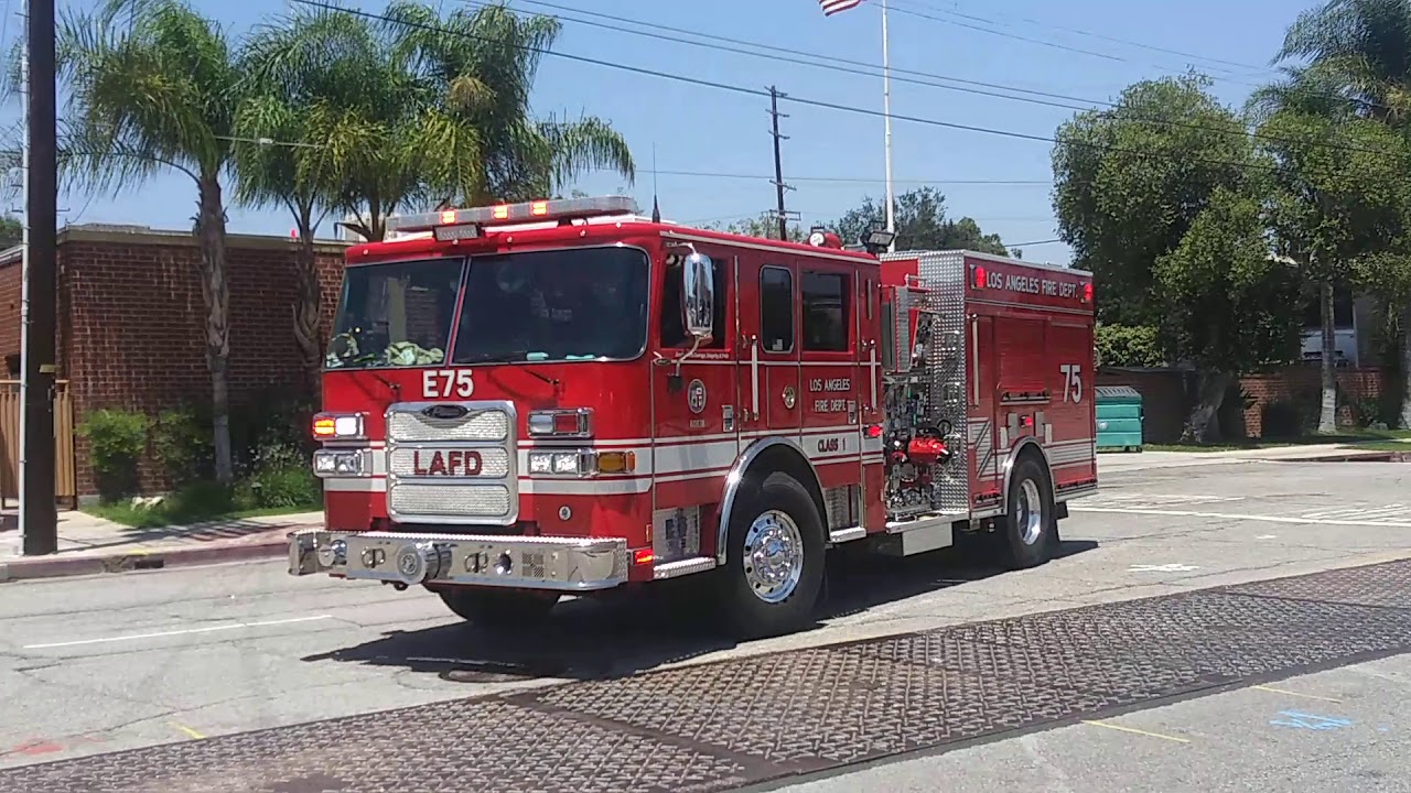 LAFD Engine 75 Responding - YouTube