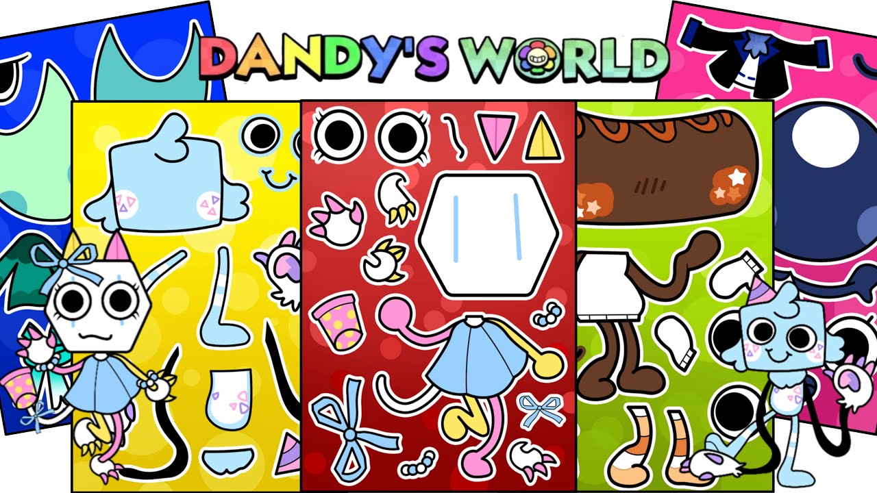 Dandy’s World Sticker Book Scraps, Cosmo, Toodles, Razzle & Dazzle ...