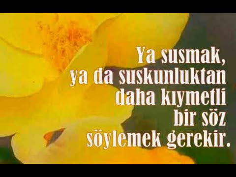 Anlamlı Sözler - Susmak yada suskunluktan daha kıymetli bir söz söylemek gerek..!