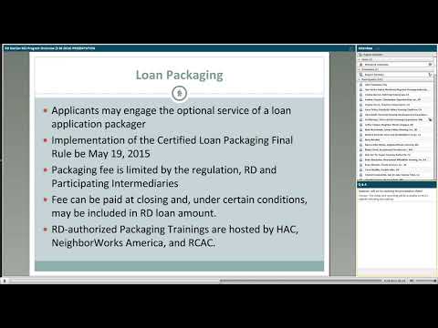 USDA RD Section 502 Direct Loan: Program Overview and Updates - YouTube