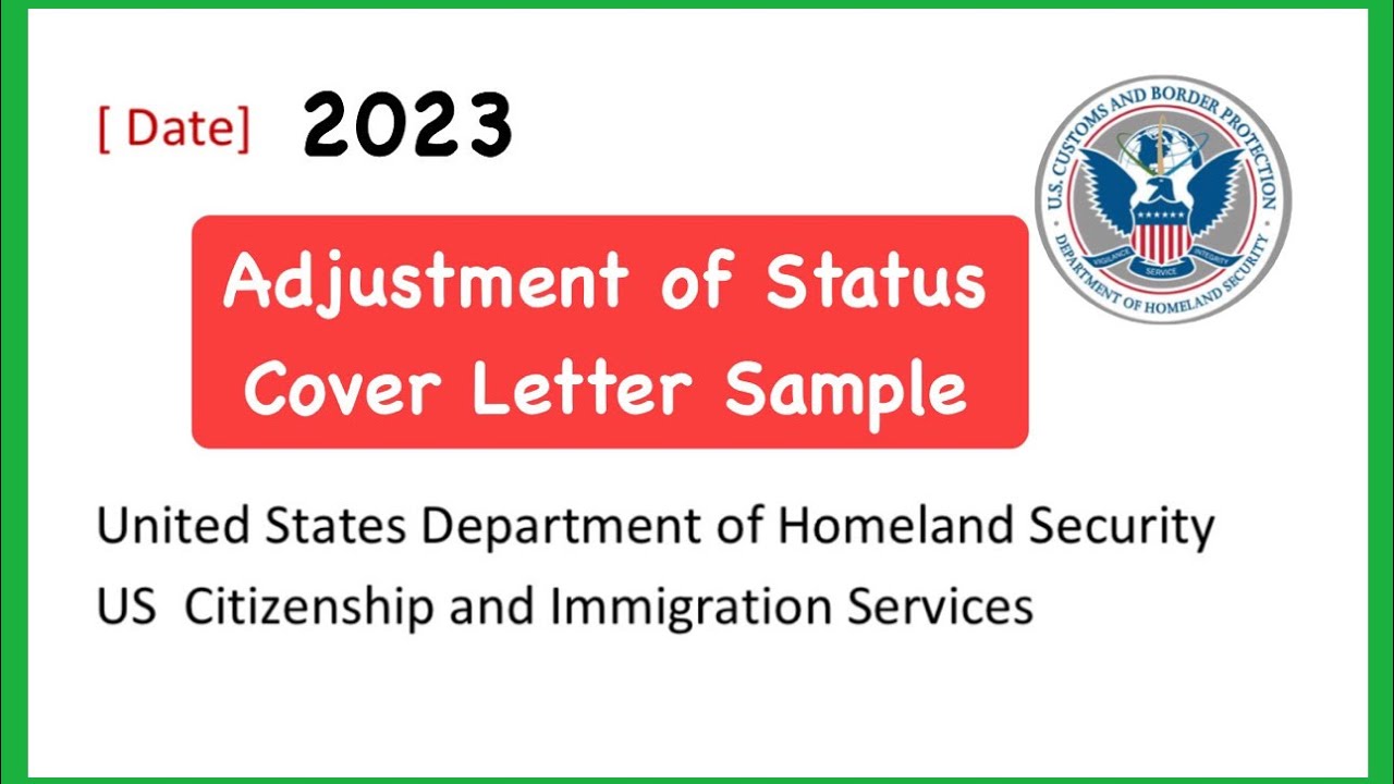 AOS Cover Letter Sample / Adjustment of Status based on Marriage 2023 ...