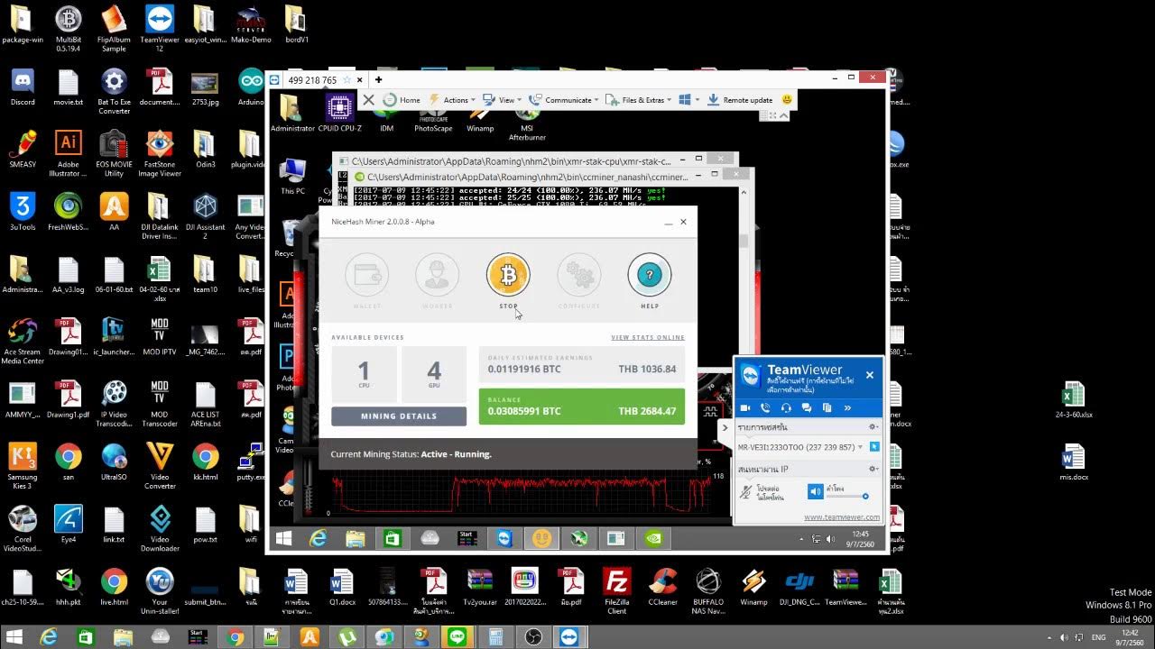 Mining 1 GPU 2 Algorithm NiceHash - YouTube