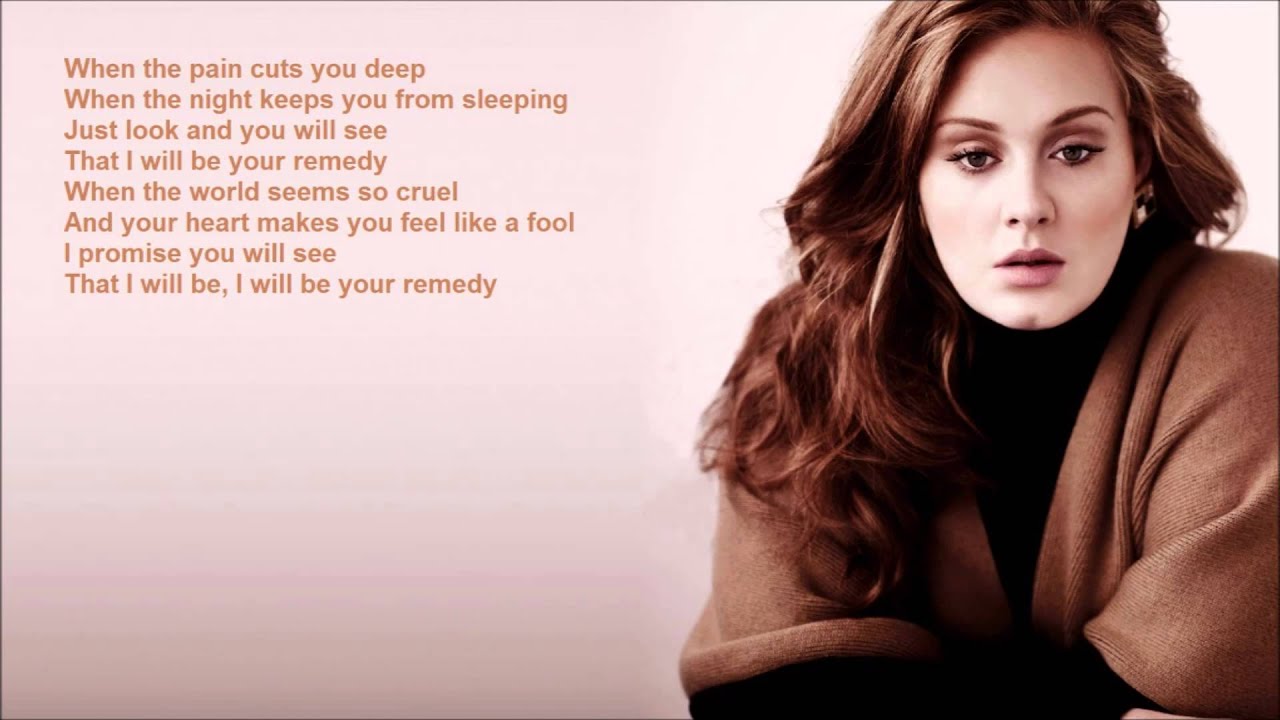 Adele - Remedy - Lyrics - YouTube