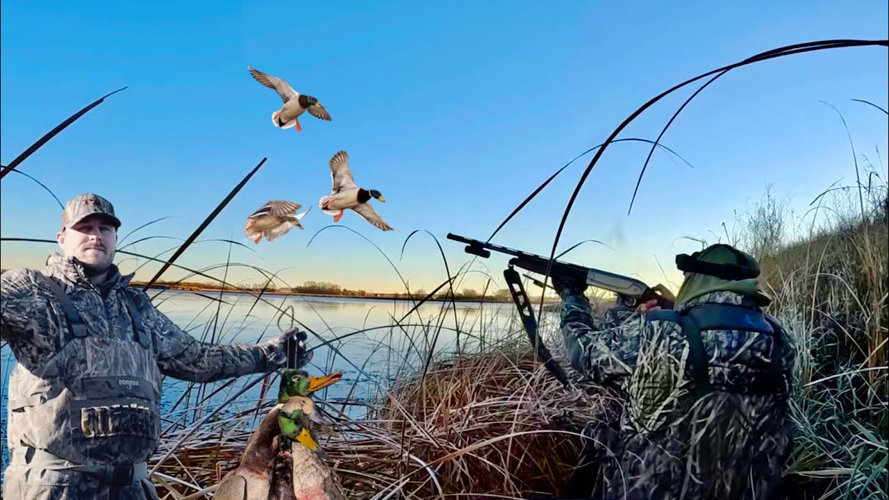 Ice Hole Duck Hunting for Pintail and Mallards! North Dakota w/ Outdoor ...