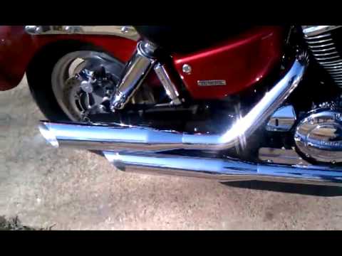 exhaust systems Honda 2004 Shadow Sabre - YouTube