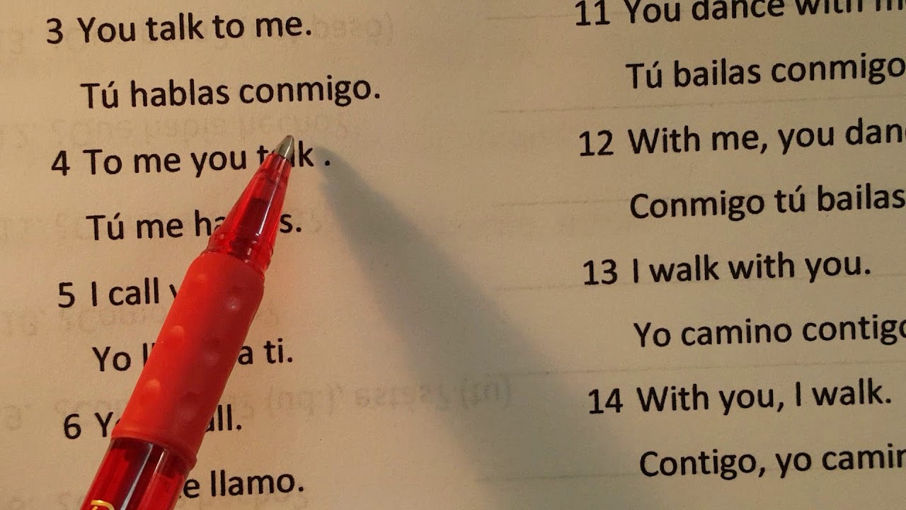 Sentence Structure In Spanish YouTube