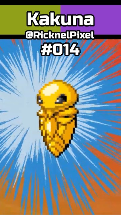 Kakuna #014 - Pokédex de la 1º Generación #pixelart #pokémon - YouTube