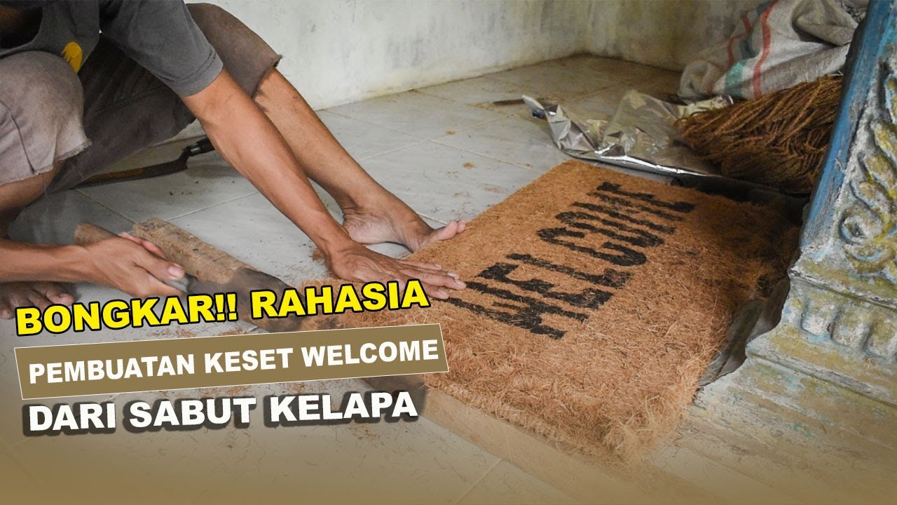 CARA MEMBUAT KESED WELCOME DARI SABUT KELAPA - KERAJINAN SABUT KELAPA ...