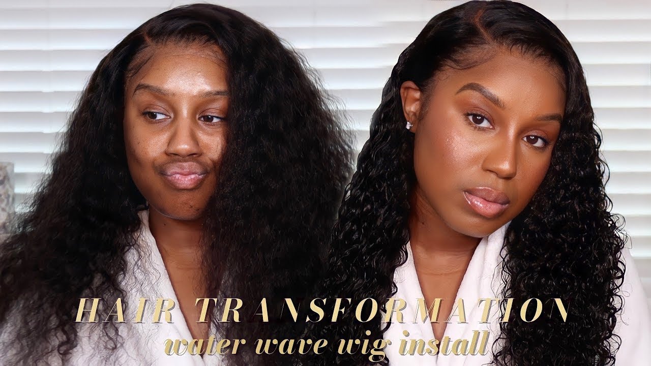 HAIR TRANSFORMATION WATER WAVE WIG INSTALL AFSISTERWIG - YouTube
