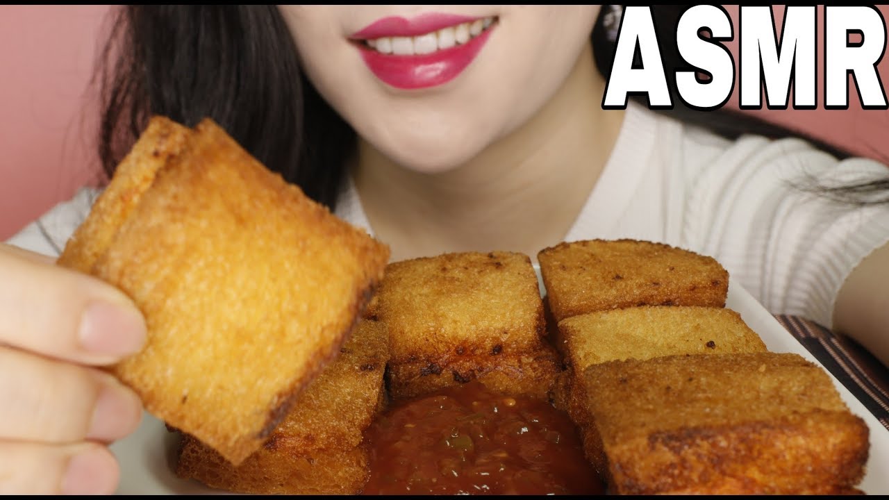 ASMR 바삭 고소한 멘보샤 shrimp toast Menbosha EATING SOUNDS REAL SOUNDS NO ...