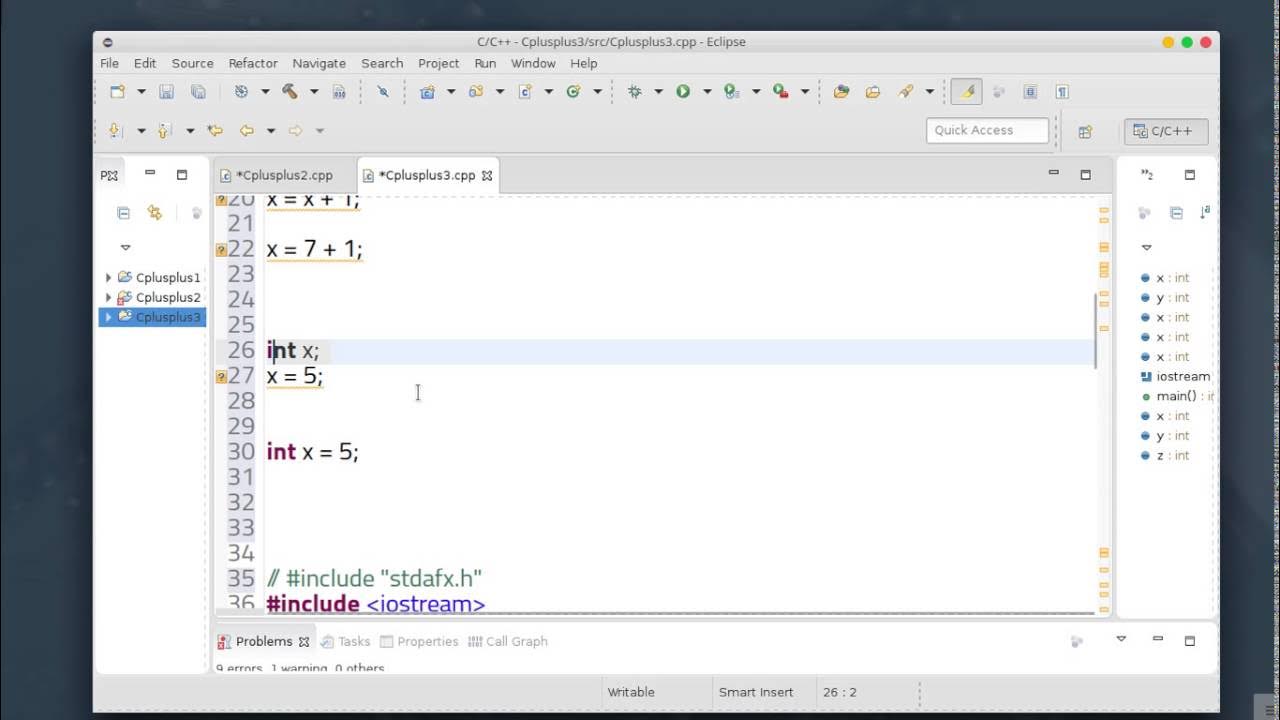 9 C plus plus Variables , initialization and assignment - YouTube