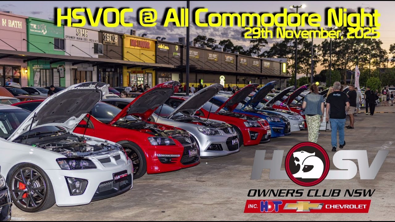 HSV Owners Club of NSW @ All Commodore Night 2025 - YouTube
