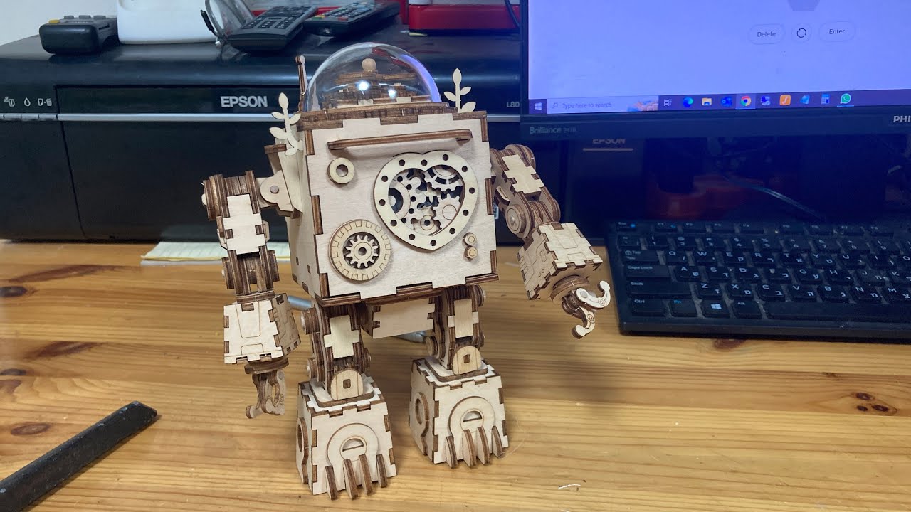 Assembling ROKR steampunk music box - YouTube