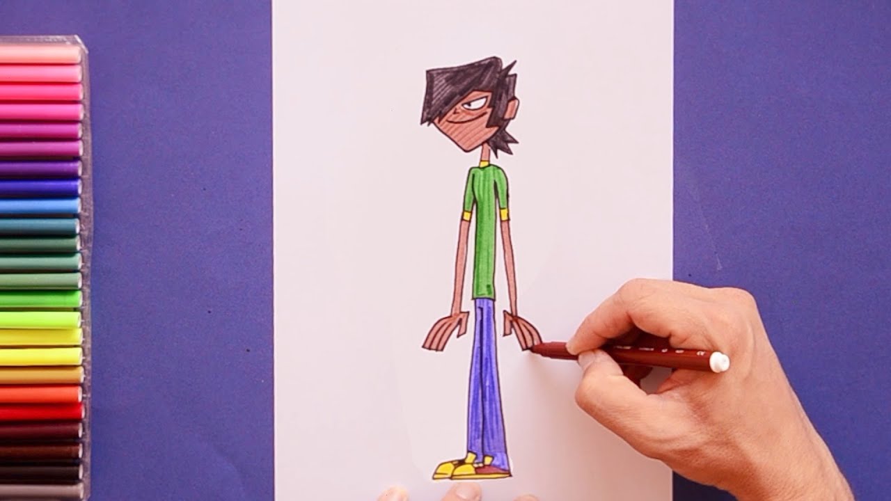 How to draw Mal - Total Drama Character - YouTube