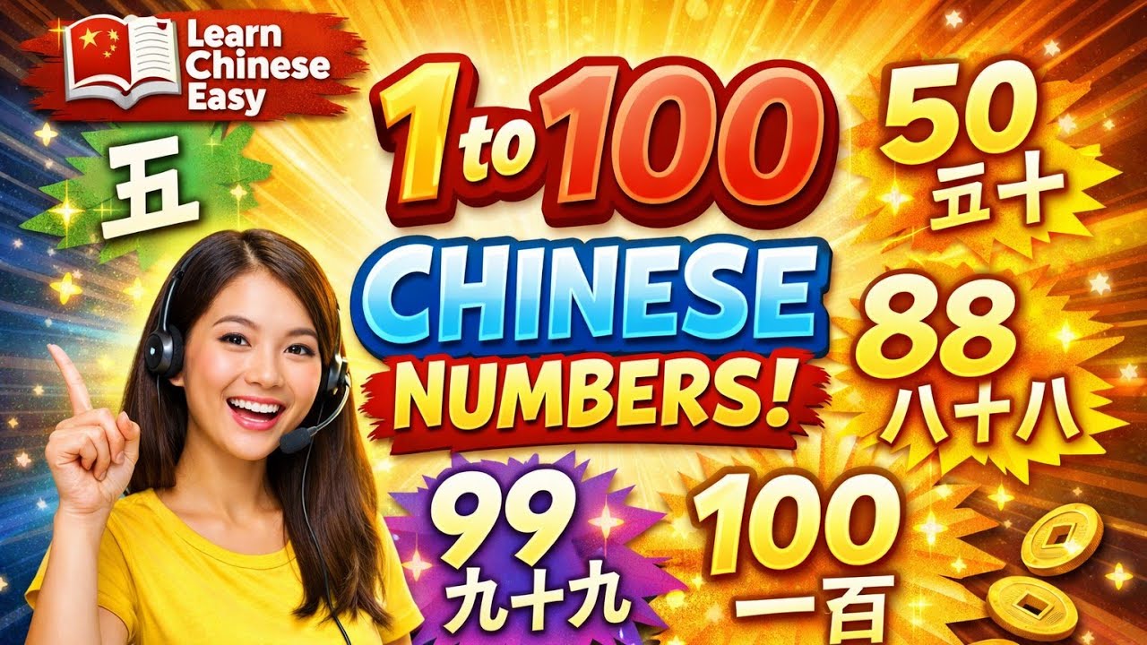 Chinese Numbers 1–100 | Learn to Count in Mandarin (Full Lesson) - YouTube