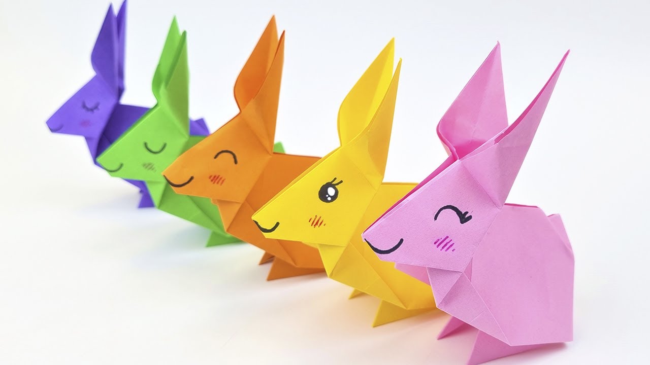 🐇 Conejo de papel en origami – Tutorial fácil - YouTube