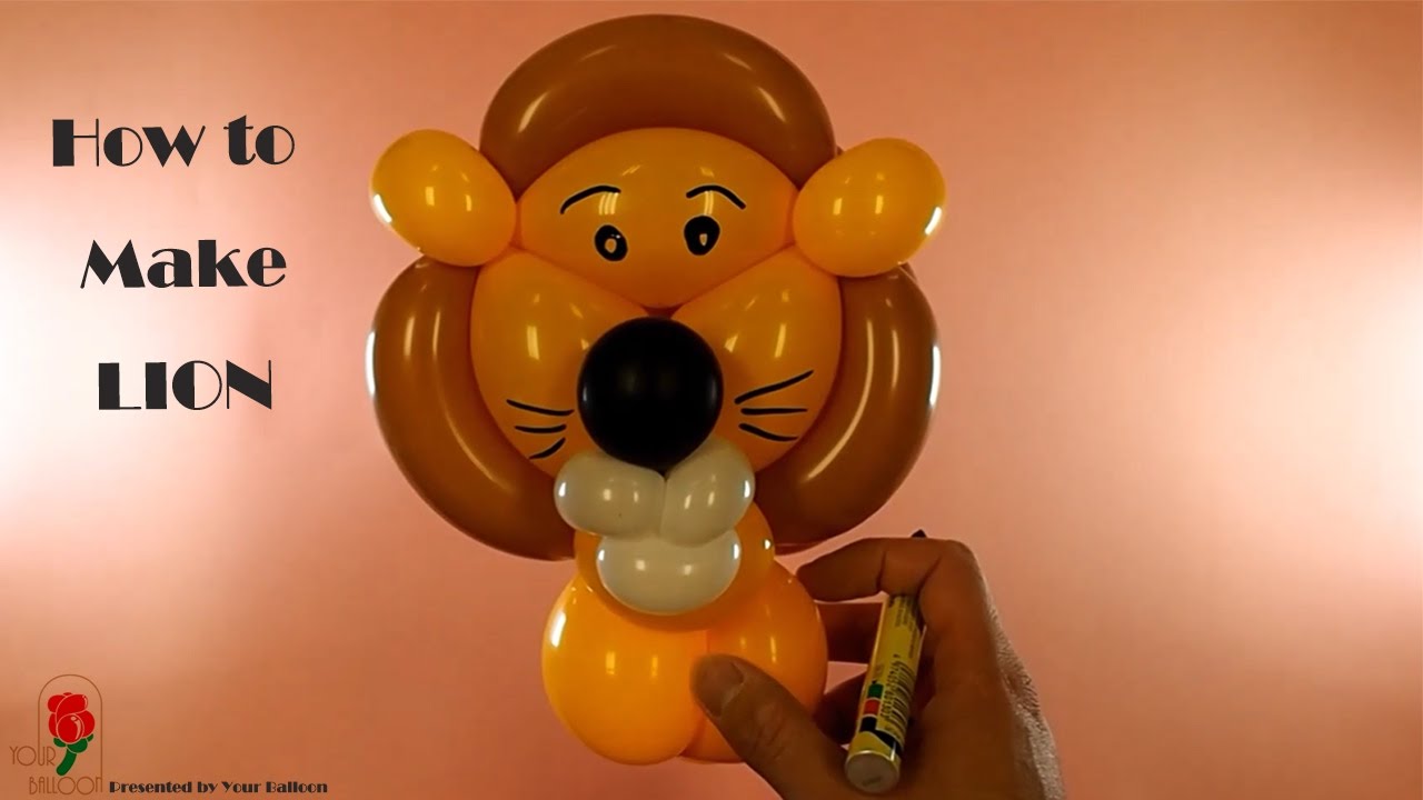 Lion Balloon Twisting Tutorial 造型氣球教學 霸氣小獅子 @ Your Balloon - YouTube